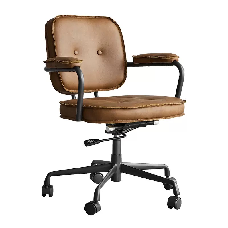 Ronald Luxury Swivel Chair Kerusi Office Leather, Furniture & Home ...