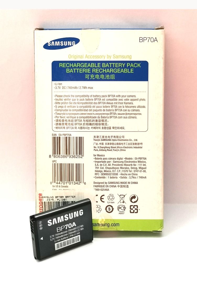 Samsung BP70A Lithium-Ion Battery Pack BP-70A for MV PL ES SL ST TL AQ ...