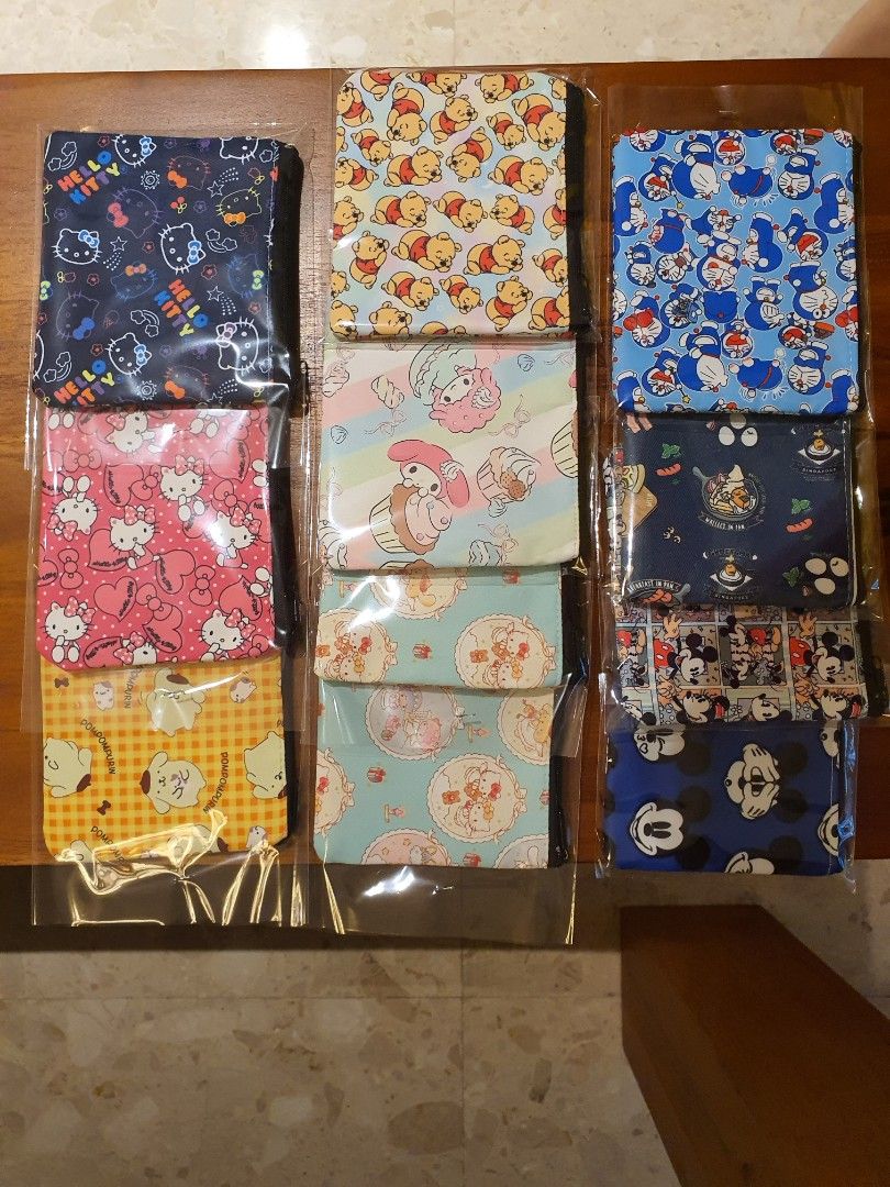 Sanrio characters Disney mickey winnie Dora ding dang zip pouch ...