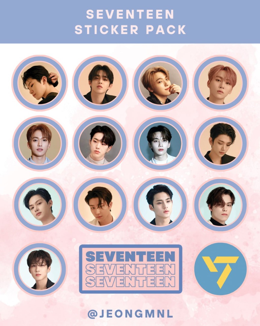 Seventeen Sticker Pack (15 pcs per pack), Hobbies & Toys, Memorabilia ...
