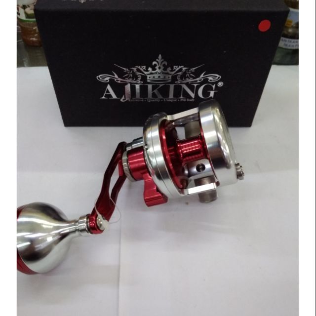 Ajiking Overhead Lever Drag Fishing Reel Jigging Right Hand Crank Turn , Pusing Karau Tangan ...