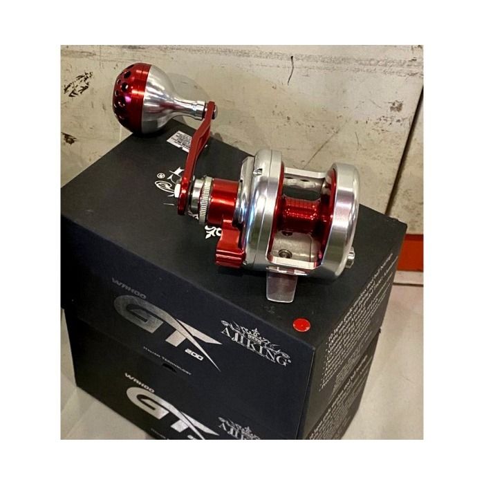 Ajiking Overhead Lever Drag Fishing Reel Jigging Right Hand Crank Turn , Pusing Karau Tangan ...