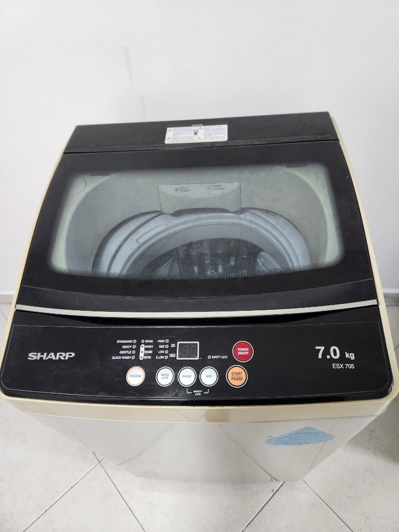 Sharp ESX 705 7 Kg Washing Machine, TV & Home Appliances, Washing Machines and Dryers on Carousell