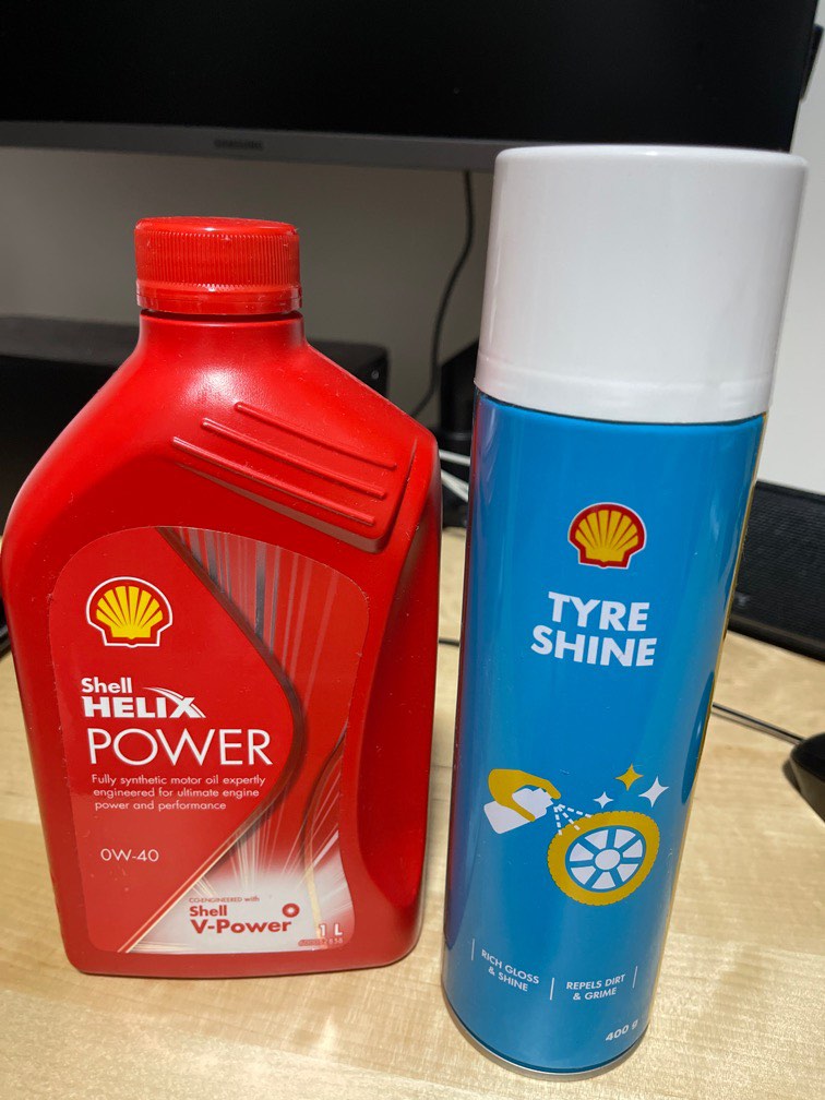 Shell Helix Power 0W-40 & Tyre Shine, Car Accessories, Accessories on ...