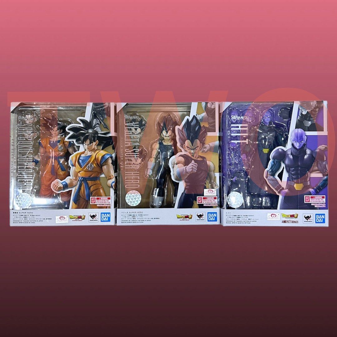 S.H.Figuarts SHF "Dragon Ball Super - Super Hero" Son Goku , Vegeta ...