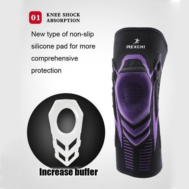 Silicone Kneepad Leg Cover Best Knee Brace with Side Stabilizers ...