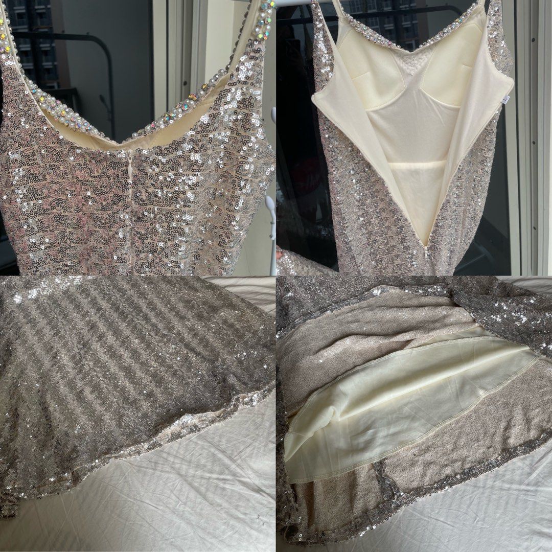SILVER LONG DRESS / GAUN WANITA IMPORT / GAUN ACARA KONDANGAN ULANG ...