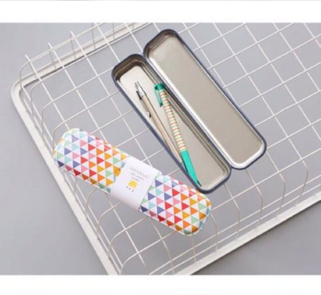 Slim Metal Pencil Case Compact Box Lightwait School Stationery, Hobbies ...