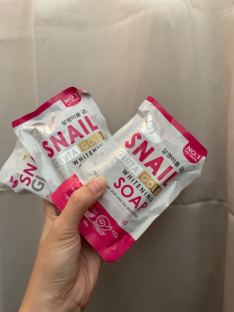 SNAIL WHITE SOAP Gluta Gold, Beauty & Personal Care, Bath & Body, Bath ...