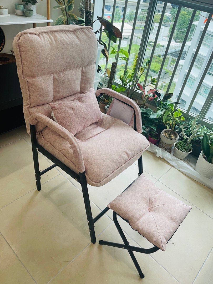 Sofa Chair + Leg Rest, Furniture & Home Living, Furniture, Chairs on ...