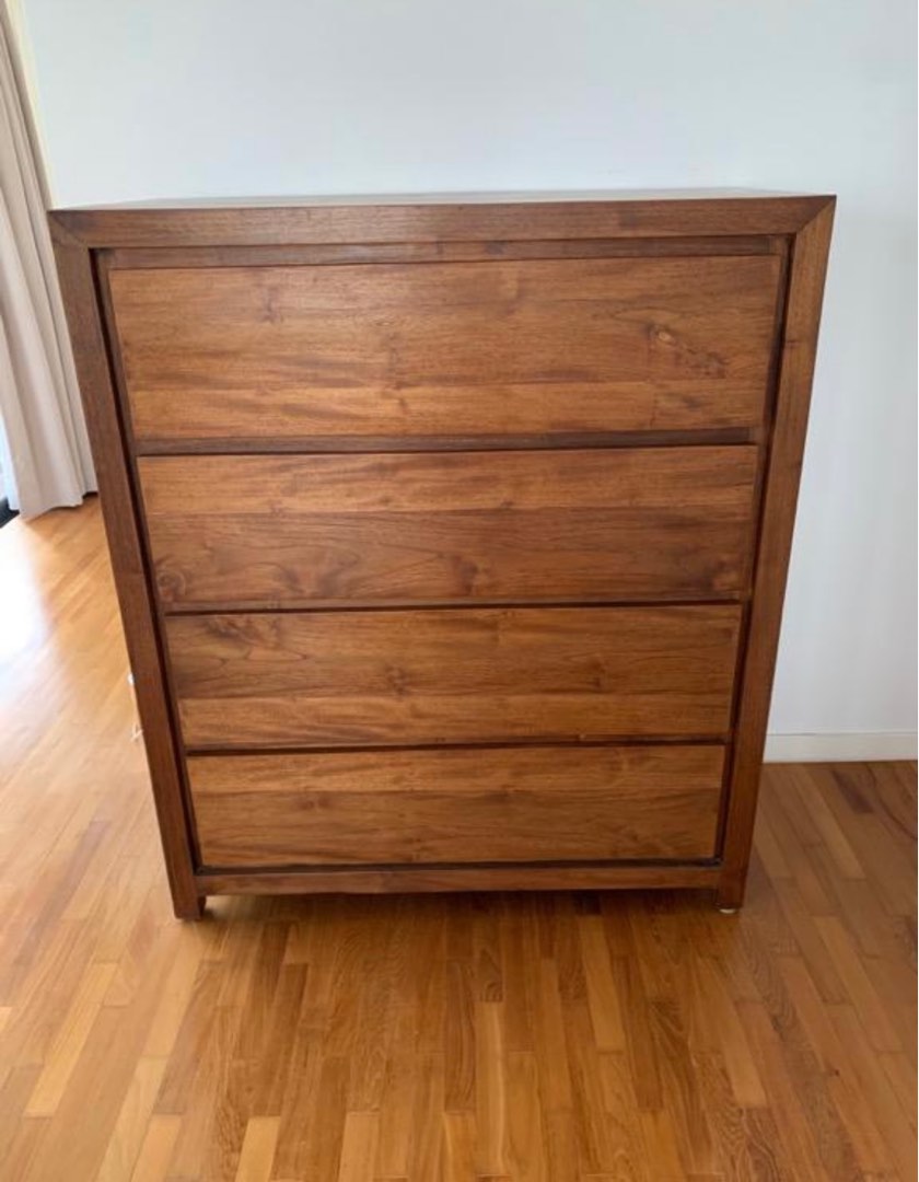 Solid teak chest of drawers, Furniture & Home Living, Furniture ...