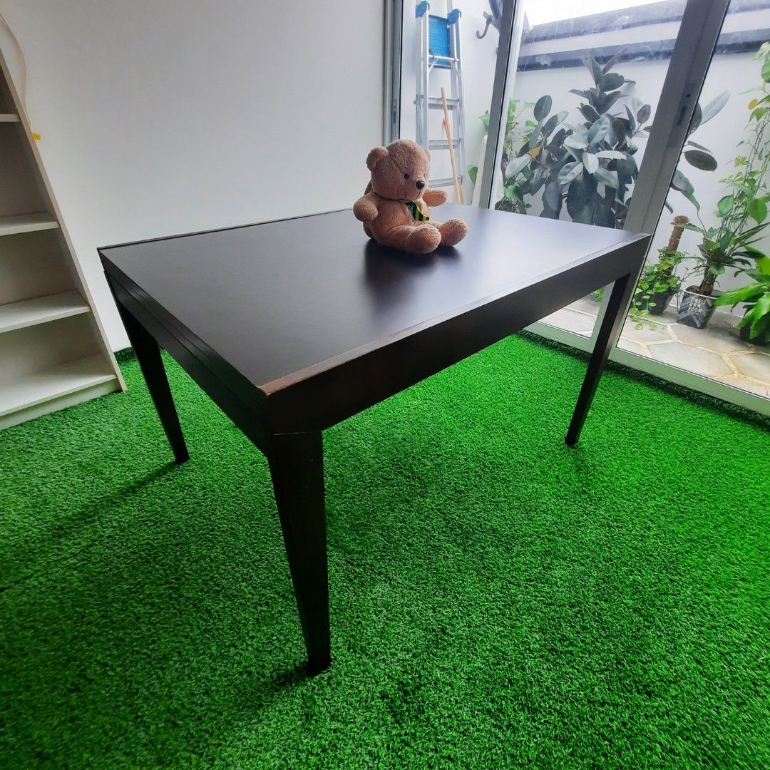 Solid Wood 1.2m/2.4m Extendable Dining Table, Furniture & Home Living ...