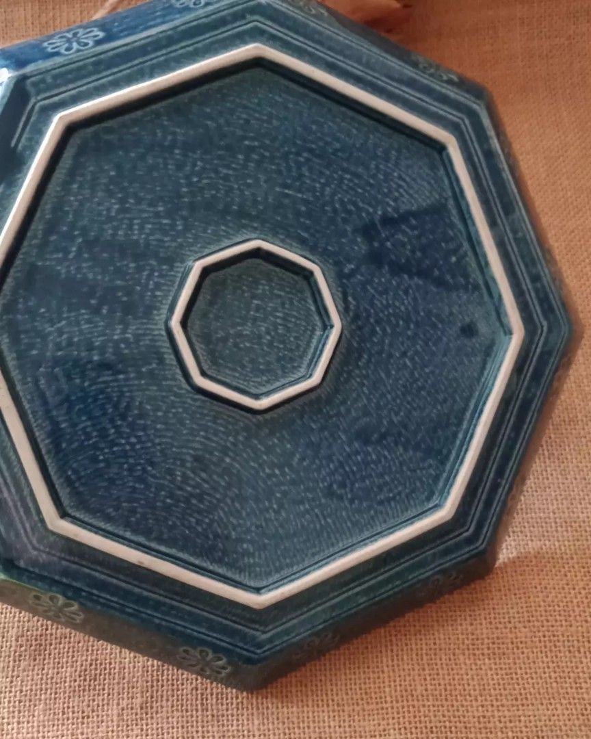 Stoneware octagon dinner plate, Furniture & Home Living, Kitchenware ...