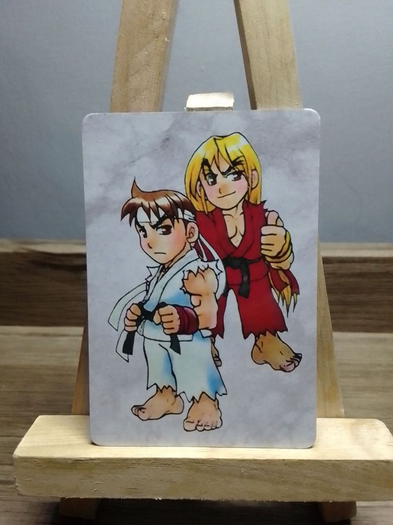 STREET FIGHTER CHIBI RYU+KEN ART CARD - CUSTOM/RESTOCK, Hobbies & Toys ...