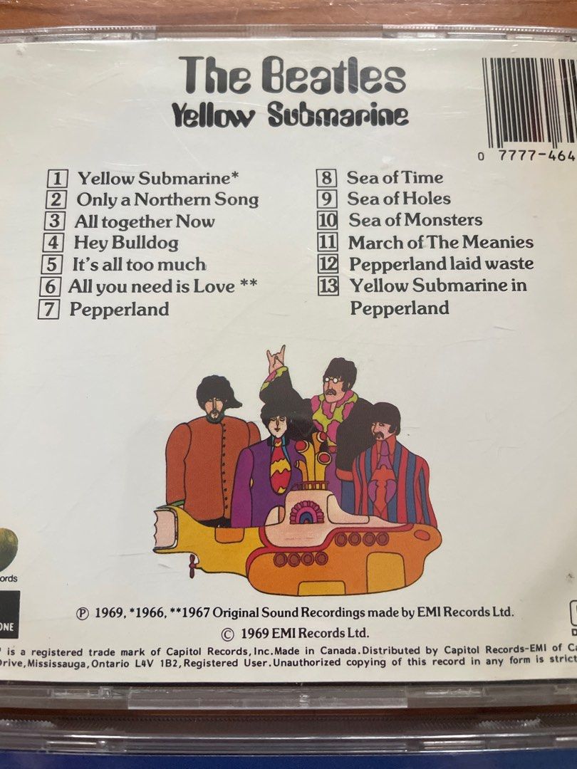 The Beatles Yellow Submarine CD, Hobbies & Toys, Music & Media, CDs ...