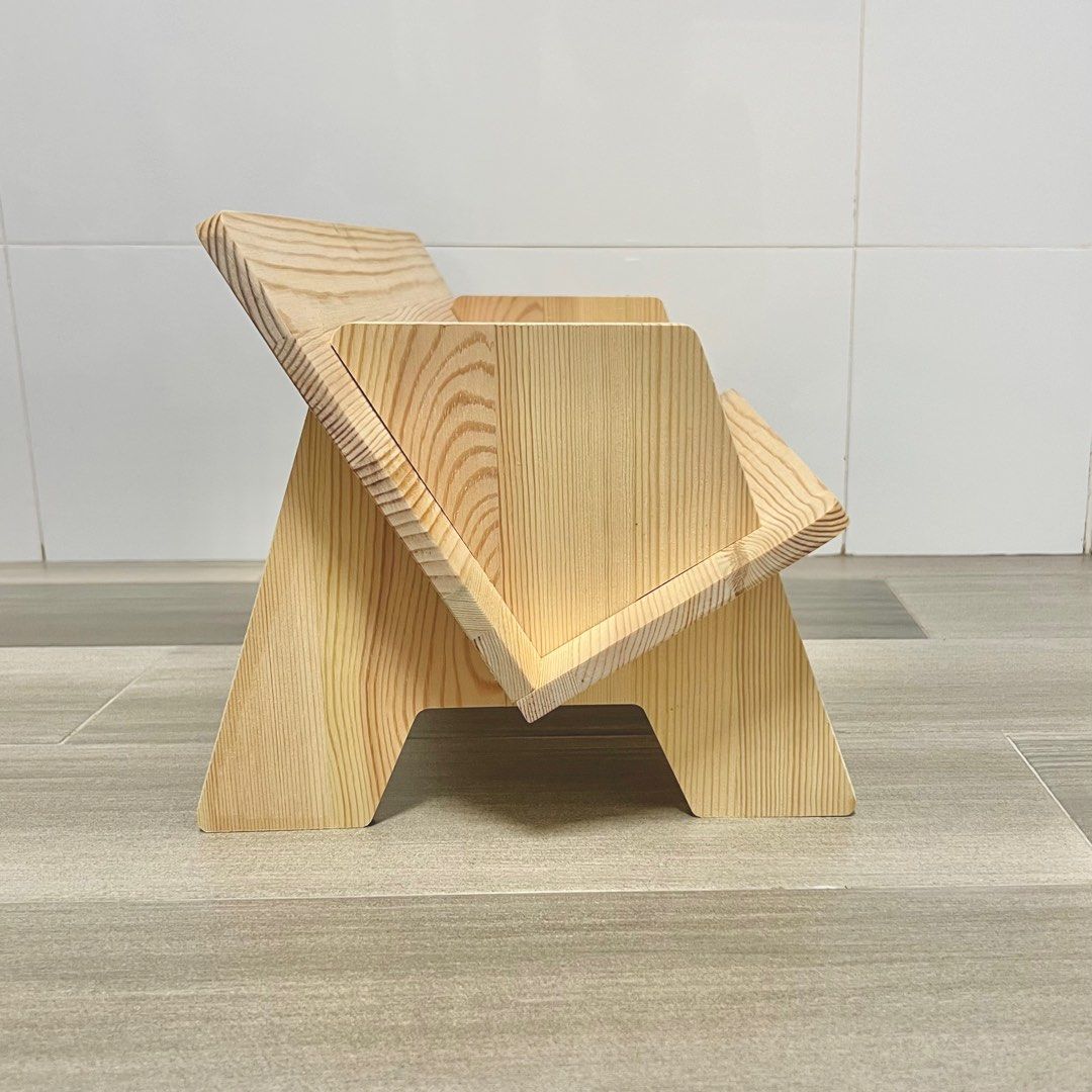 Timber Book Stand, Furniture & Home Living, Furniture, Shelves ...
