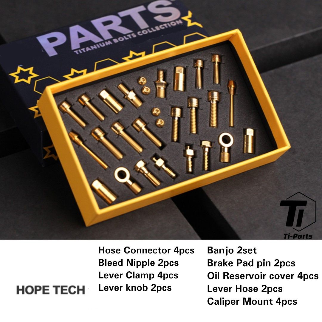 Titanium Upgrade for Hope Tech V4 / Race | Upgrade Kit Hope Tech Brake ...