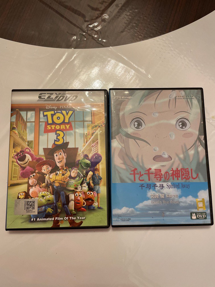 Toy Story 3 and Spirited Away DVD, Hobbies & Toys, Music & Media, CDs & DVDs on Carousell