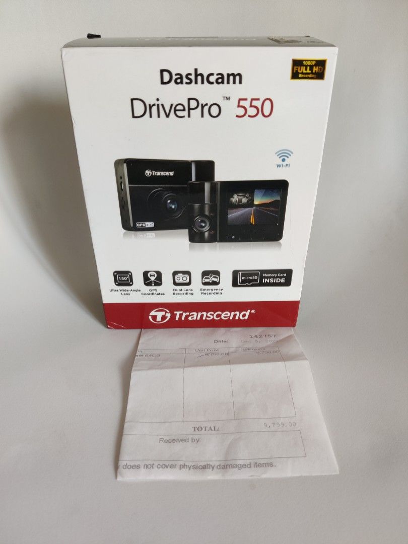 Transcend Dashcam DrivePro 550 sealed with receipt, Photography ...
