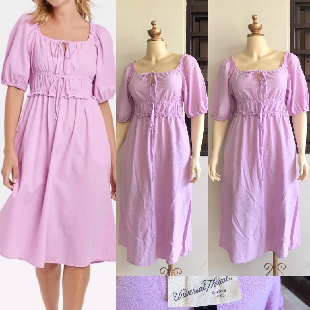 Universal thread puff sleeves midi dress, Women's Fashion, Dresses ...