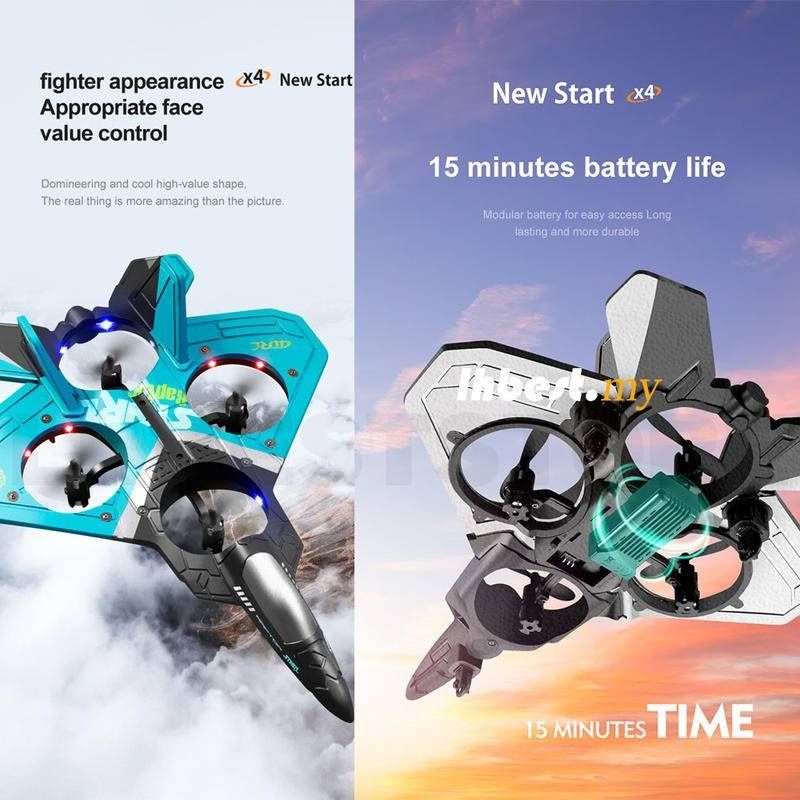 V17 RC Airplane Fighter Vertical Takeoff Plane 2.4G Remote Control ...