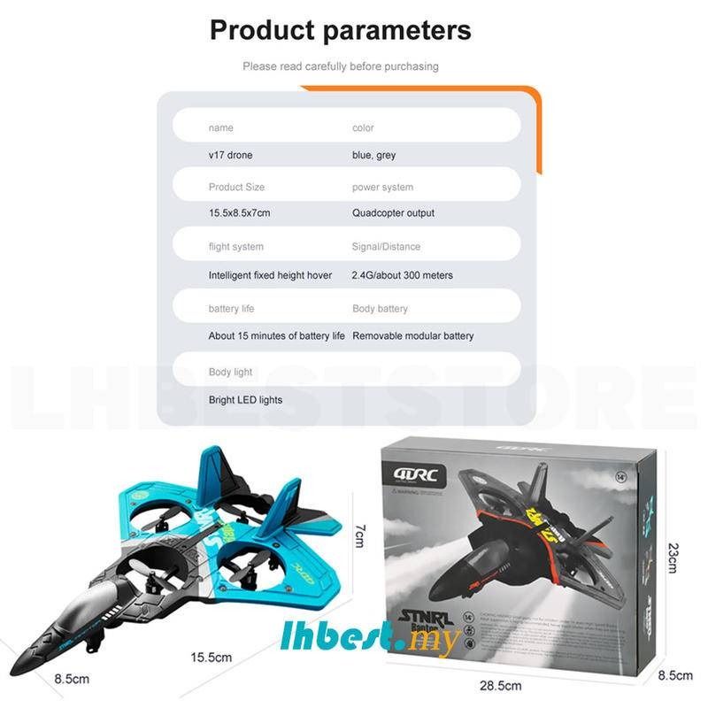 V17 RC Airplane Fighter Vertical Takeoff Plane 2.4G Remote Control ...