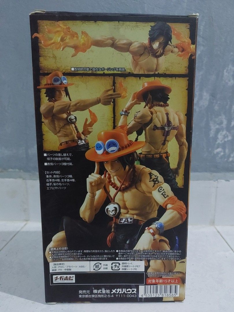 Variable Action Heroes VAH Portgas D Ace One Piece BIB, Hobbies & Toys ...