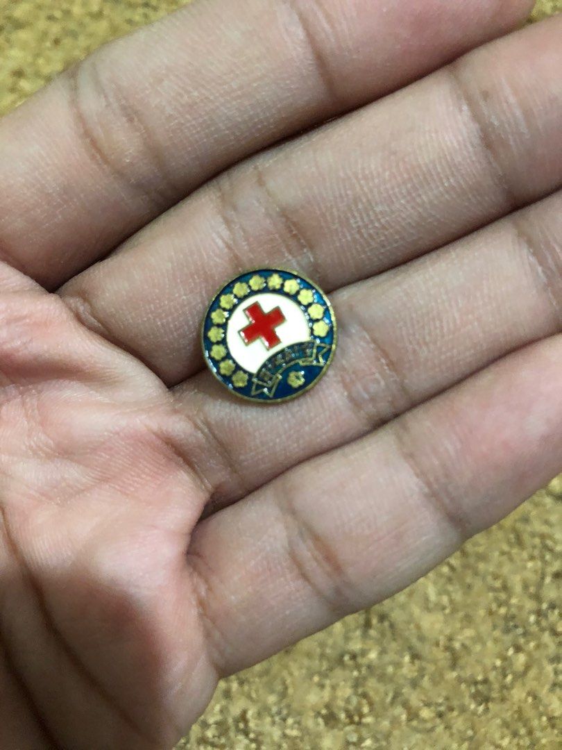 Vintage japan red cross pin, Hobbies & Toys, Memorabilia & Collectibles ...