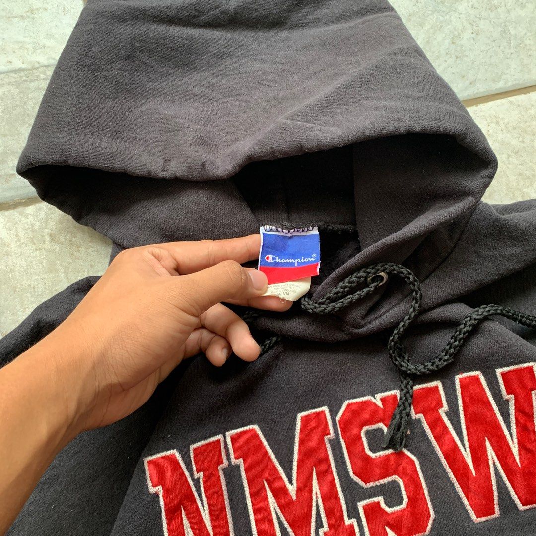Vintage NMSW Champion Hoodie College University, Men's Fashion, Tops ...