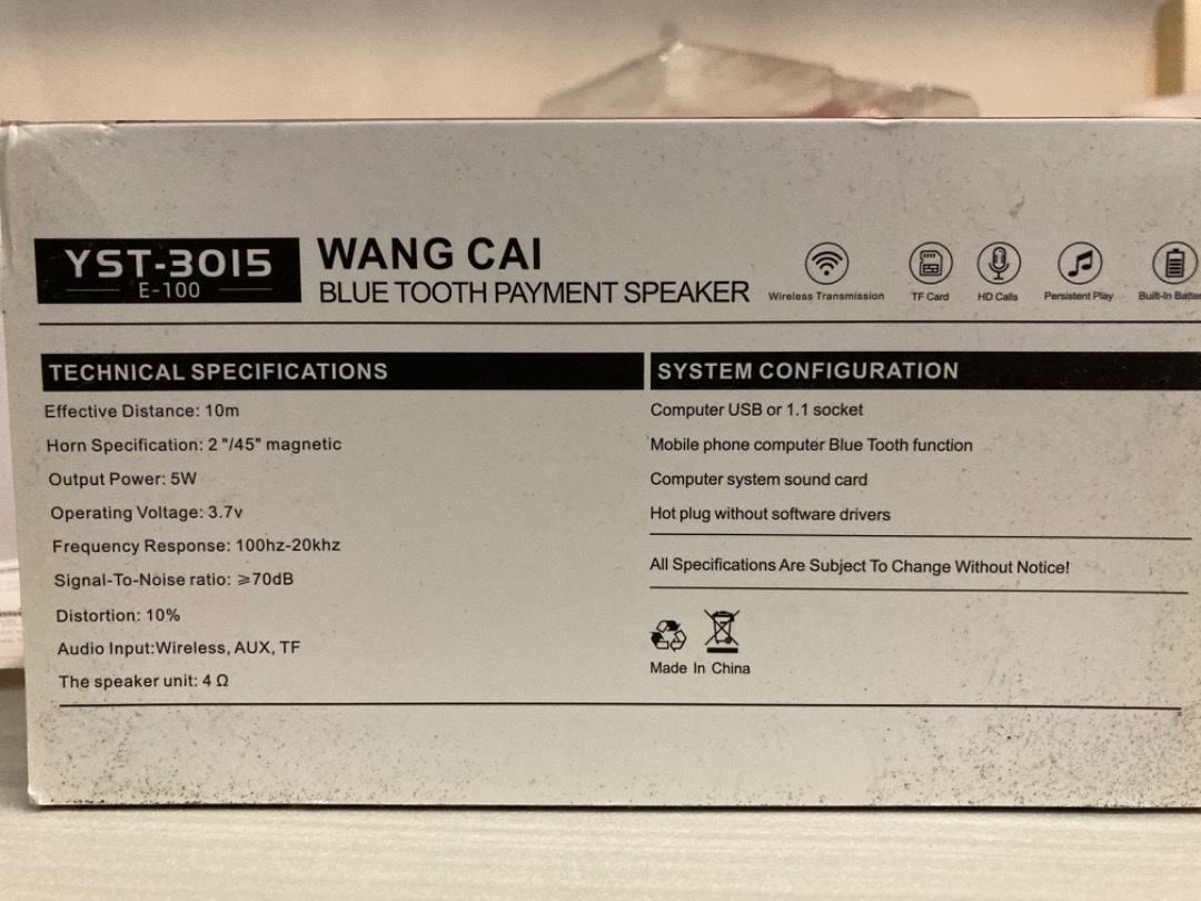 Wang Cai E-100 Cartoon Wireless Bluetooth Portable Speaker on Carousell