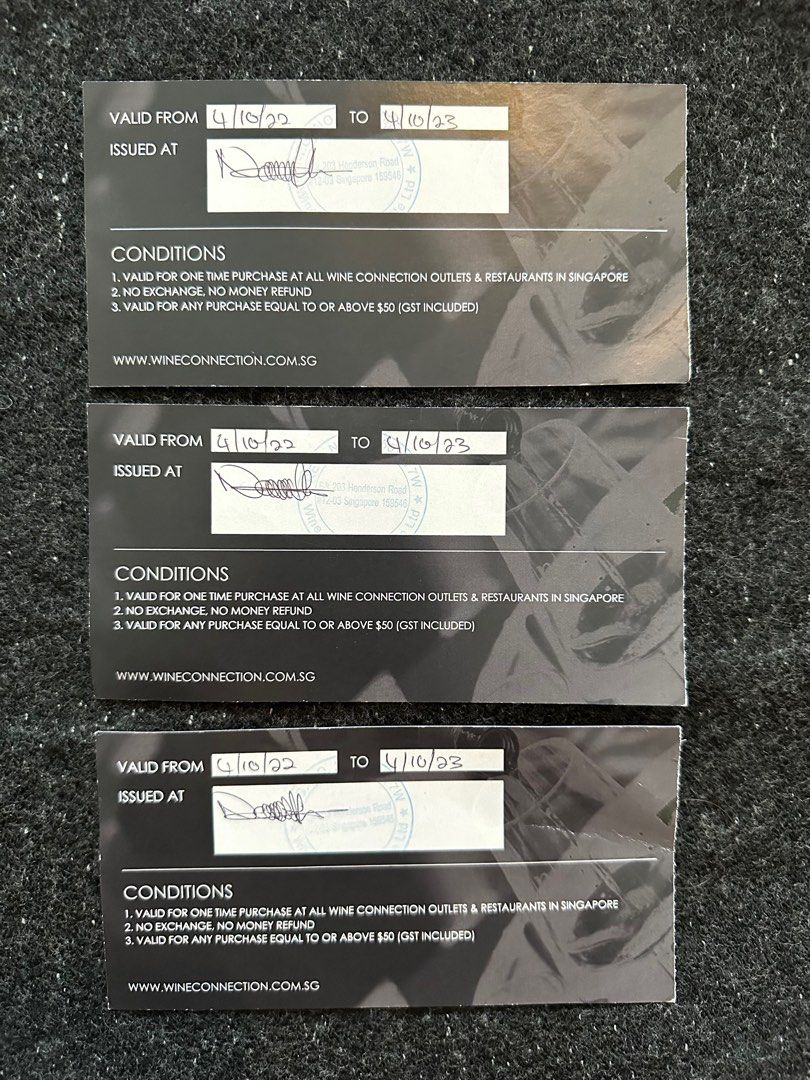Wine Connection Gift Voucher ($150), Food & Drinks, Alcoholic Beverages ...