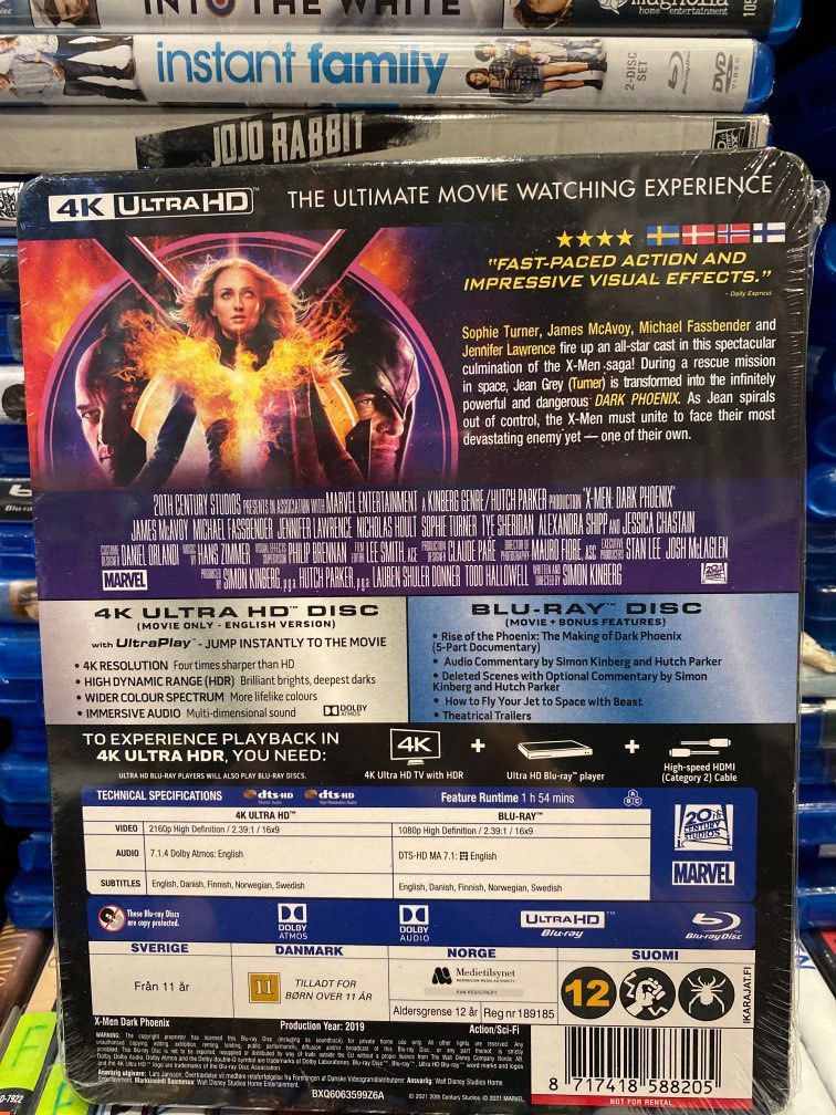 X-Men Dark Phoenix 4K and Blu ray Steelbook Edition, Hobbies & Toys ...