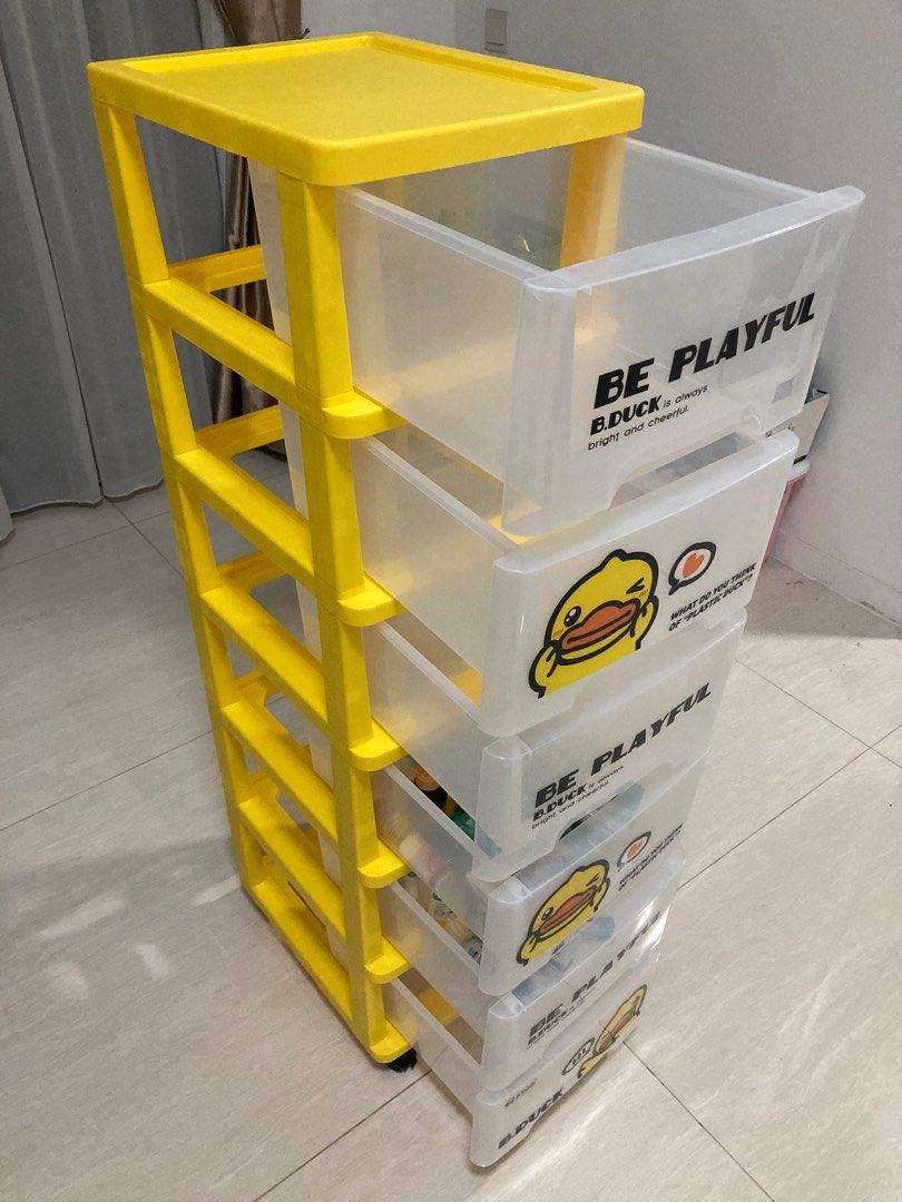 Yellow Duck Cute Storage Drawers (40 x 32 x 120 cm, 6 drawers ...