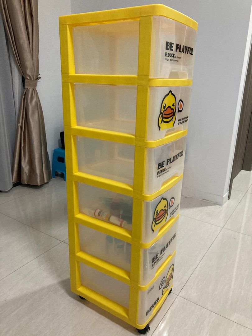 Yellow Duck Cute Storage Drawers (40 x 32 x 120 cm, 6 drawers ...