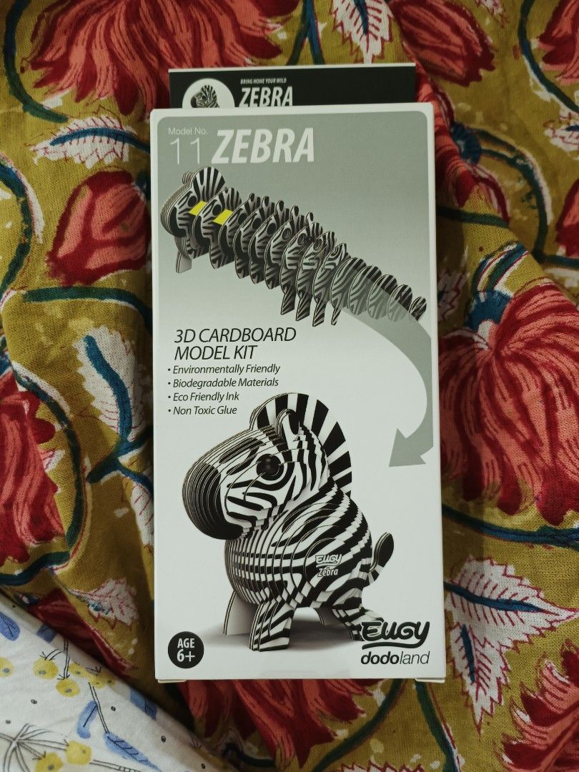Zebra 3d cardboard model kit, Hobbies & Toys, Stationery & Craft, Other ...
