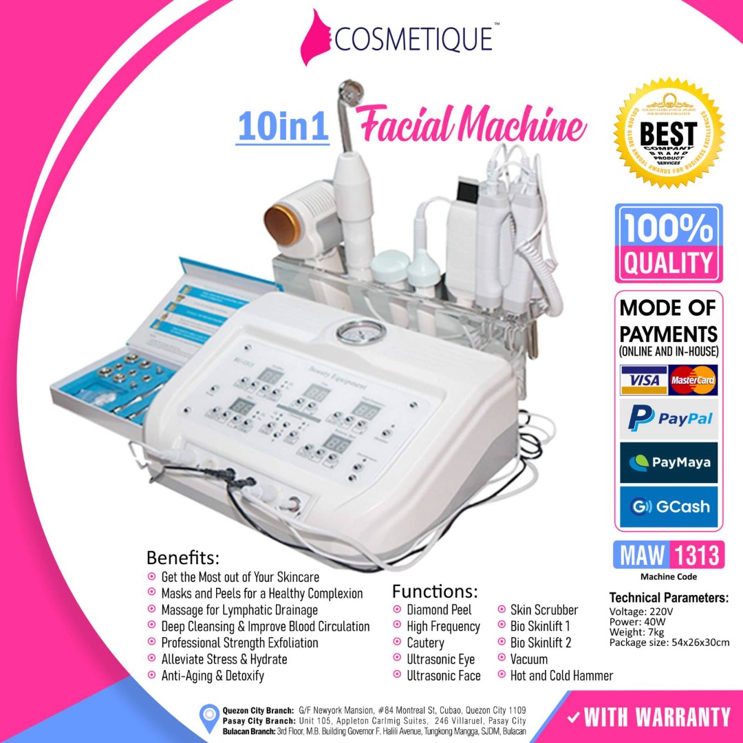 10in1 Diamond Peel Machine with Hot & Cold Hammer, Beauty & Personal ...