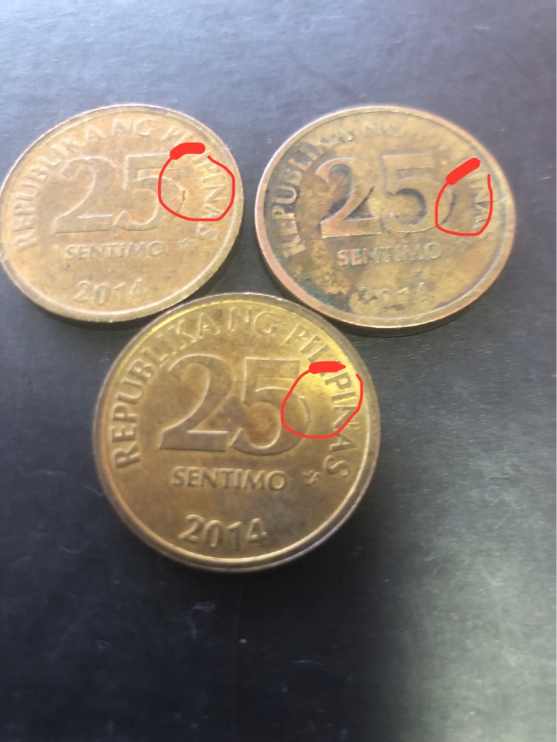 25 sentimo BSP series extra meral error, Hobbies & Toys, Memorabilia & Collectibles, Currency on ...