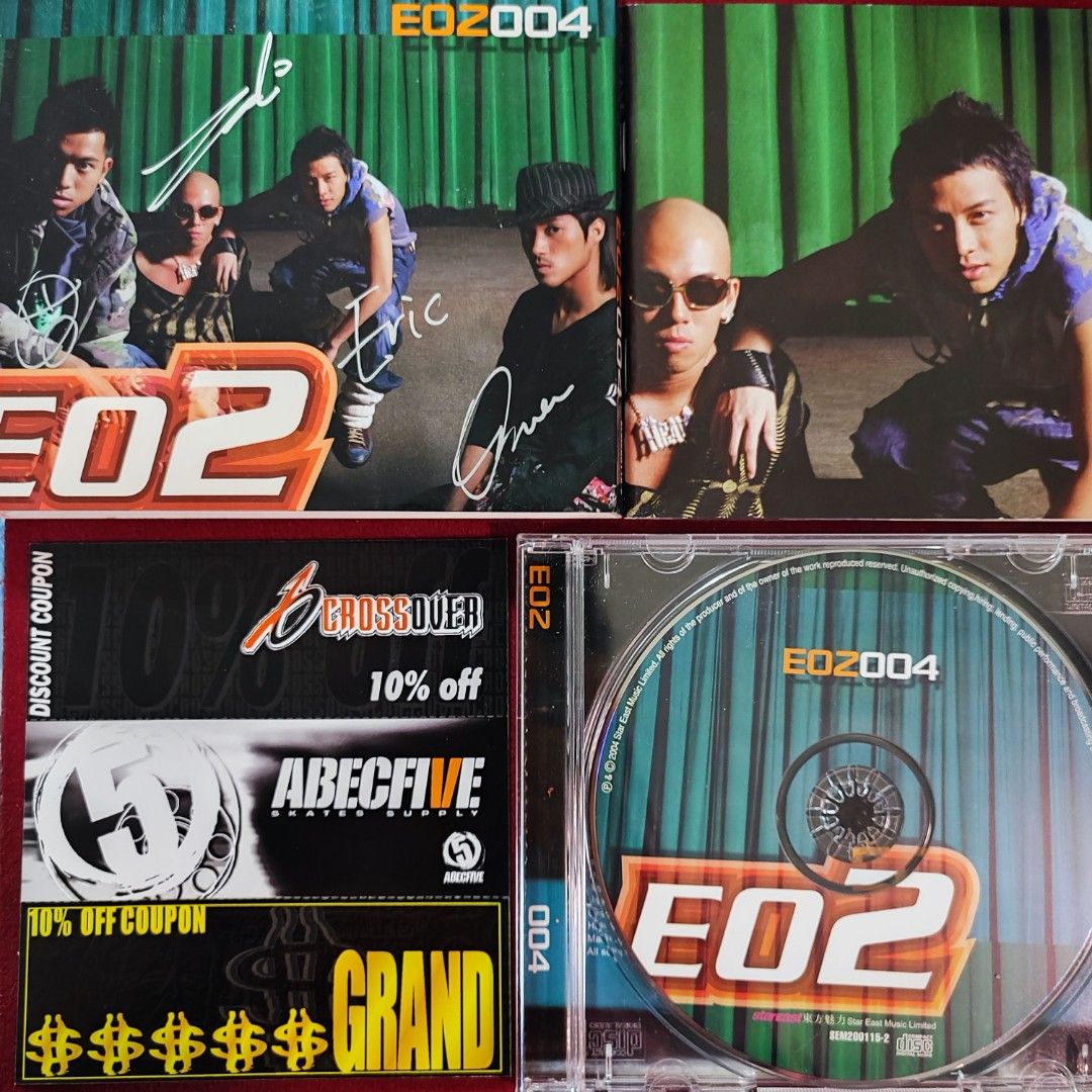 95％new 親筆簽名 EO2 - 004 第二張專輯 cd / 2004年 Stareast Music ＃罕有齊四人筆簽名 保存良好 接近 ...