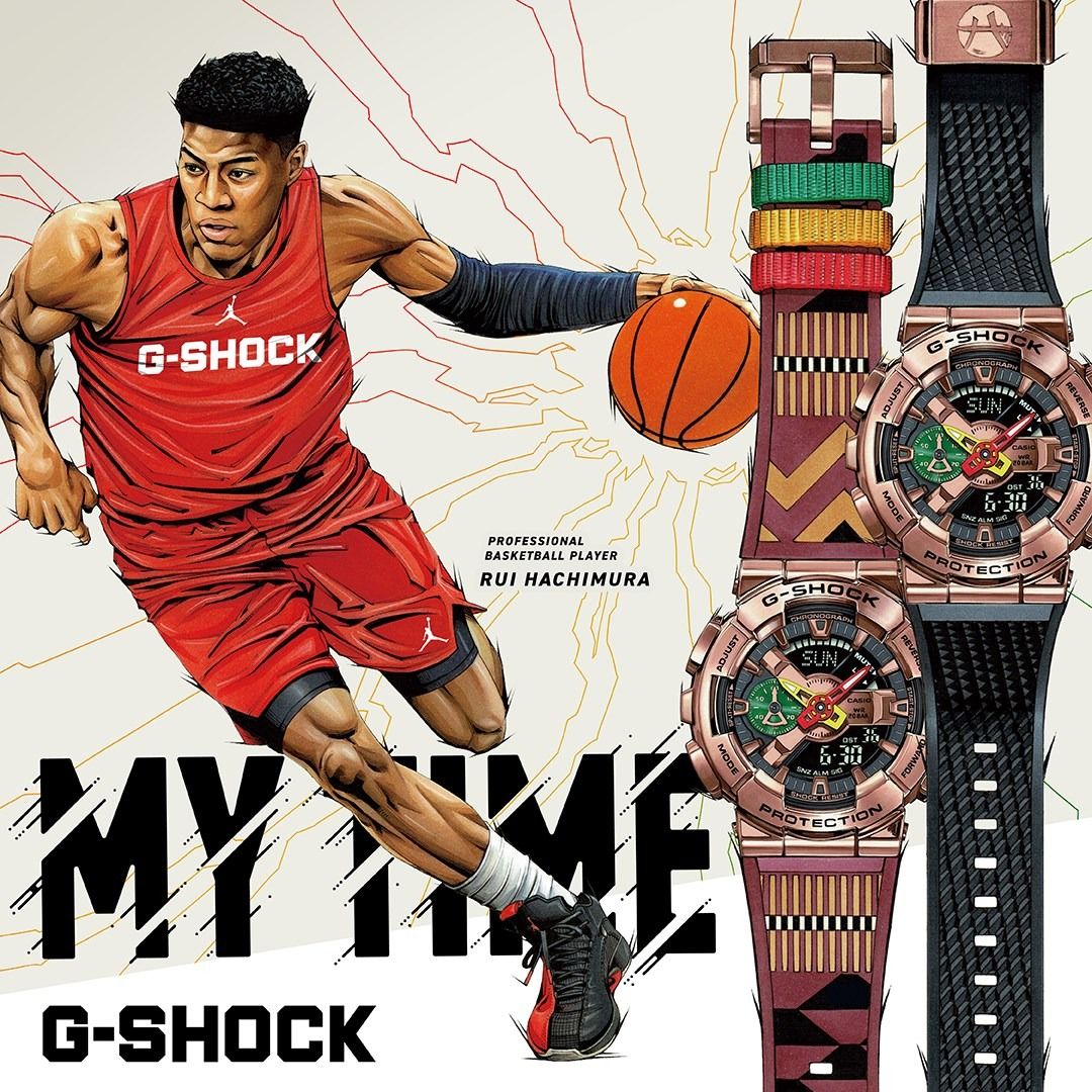 佐敦門市 100% 全新 Casio G-Shock 聯乘 籃球 八村塁 GM-110 GM-110RH GM-110RH-1A NBA ...