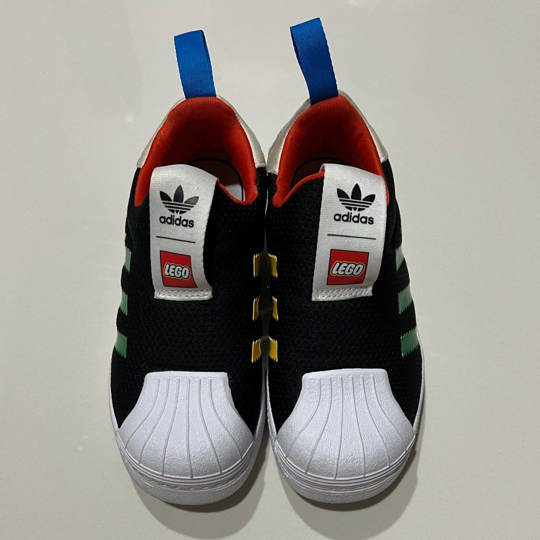 Adidas Superstar Lego Kids Toddle Shoes (black with Lego colour ...
