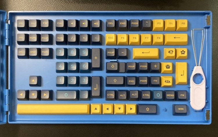 AKKO Macaw PBT Keycap Set (double shot, ASA profile, ANSI layout) 琉璃鸚 ...