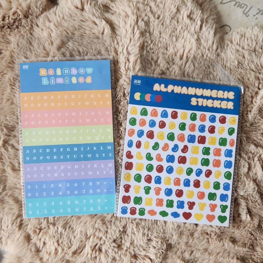 Alphabet Sticker Sheet, Hobbies & Toys, Stationery & Craft, Craft ...