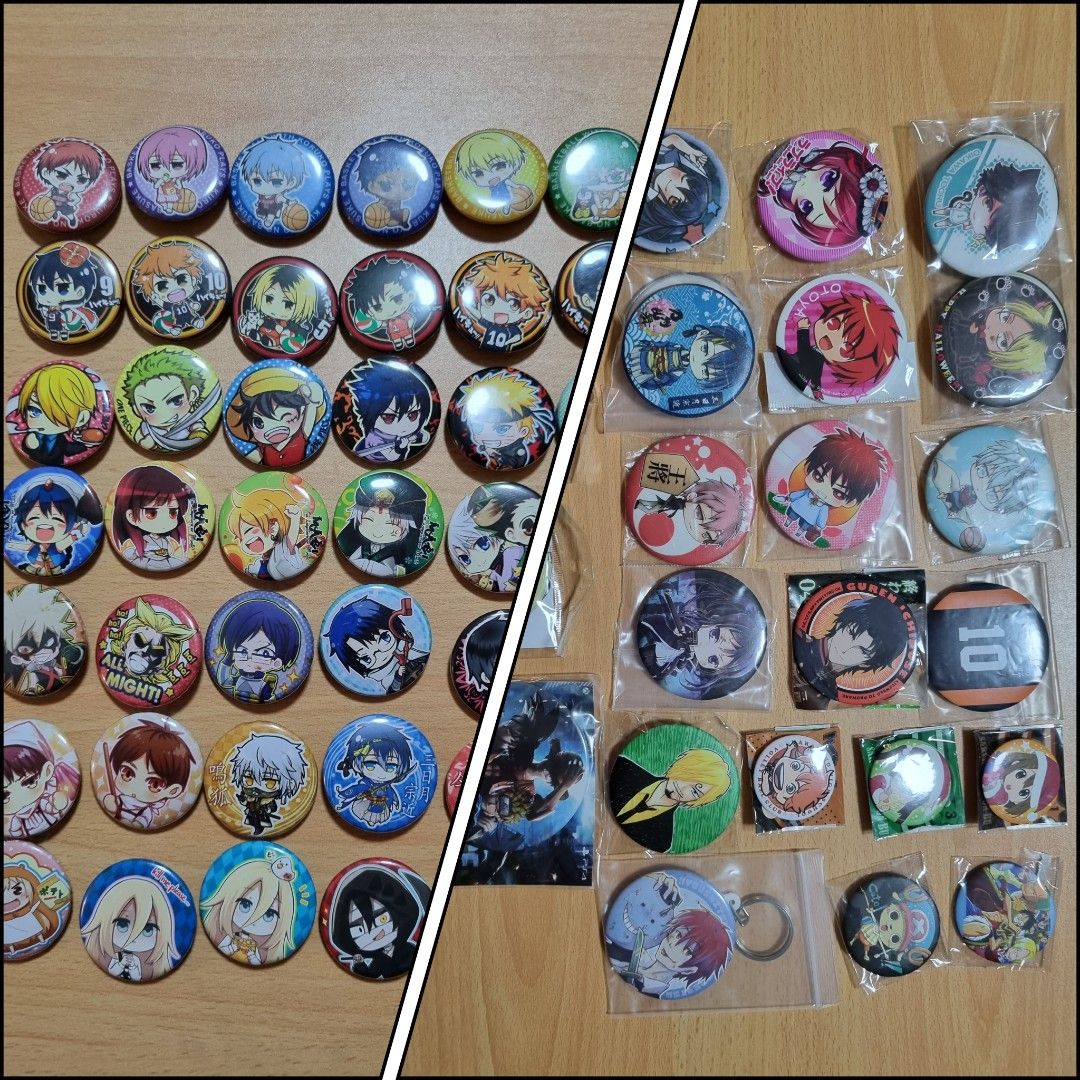 Assorted Anime Badges, Hobbies & Toys, Memorabilia & Collectibles, Fan ...