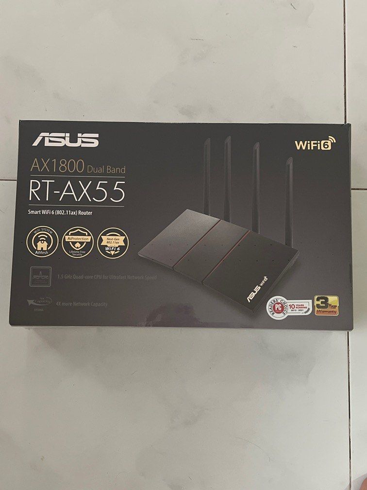Asus AX1800 RT-AX55 Dual Band BNIB, Computers & Tech, Parts ...
