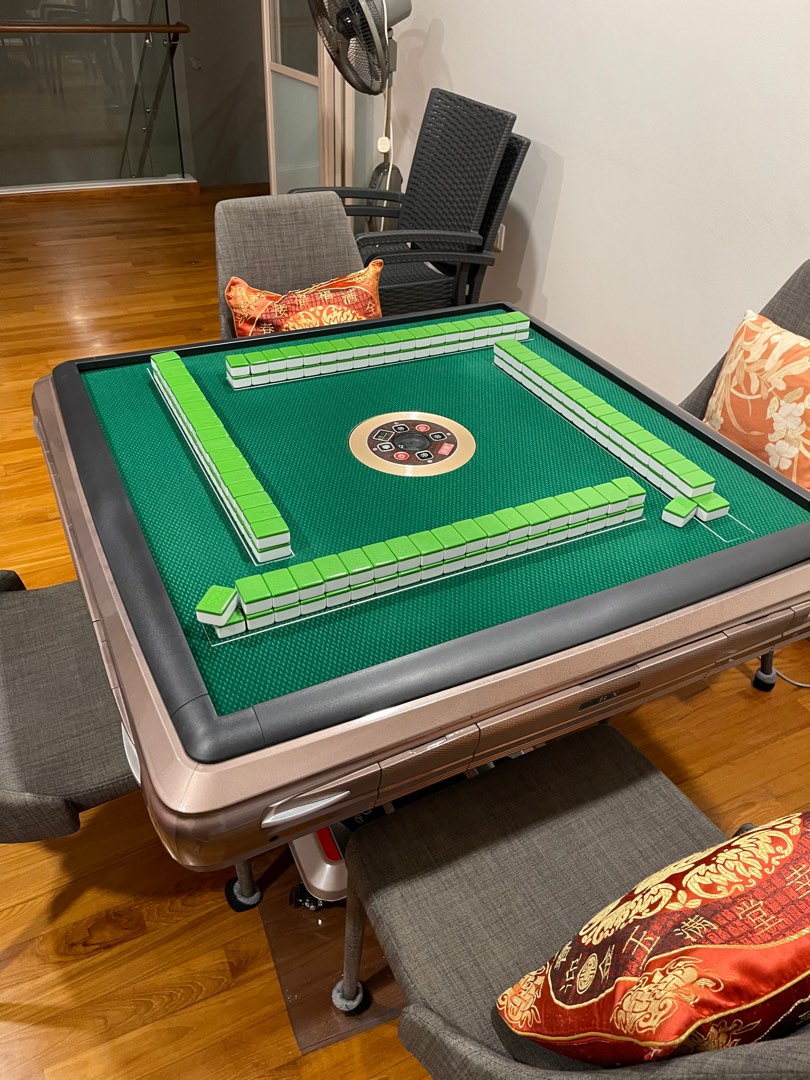 Automatic Mahjong Table with USB & Cup Holder, Furniture & Home Living ...