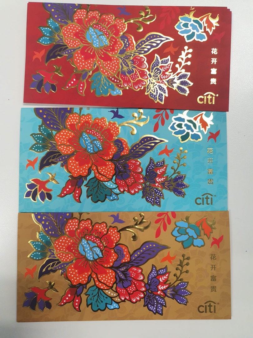 2023 Beautiful Citigold red packets ang bao set, Hobbies & Toys ...
