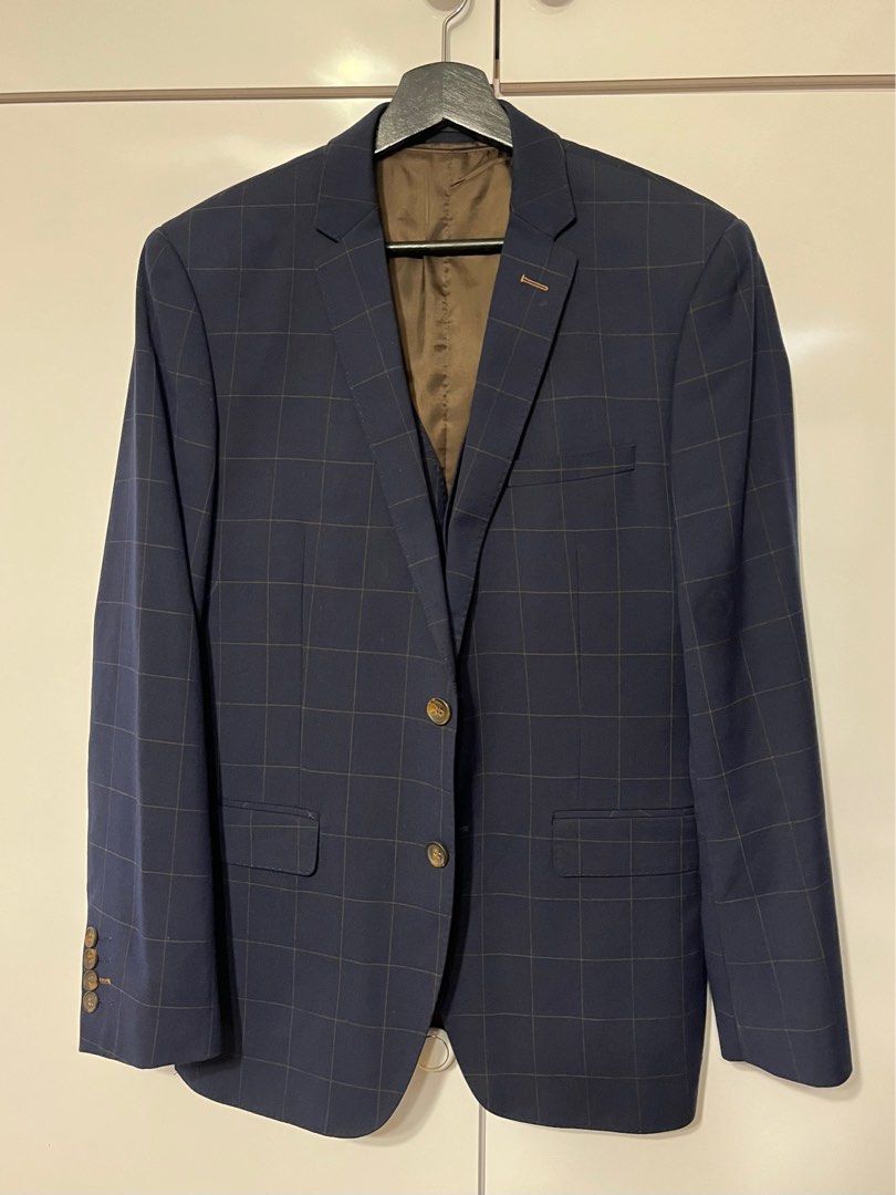 Benjamin Barker Slim Fit Suit Jacket and Waistcoat, Men's Fashion ...