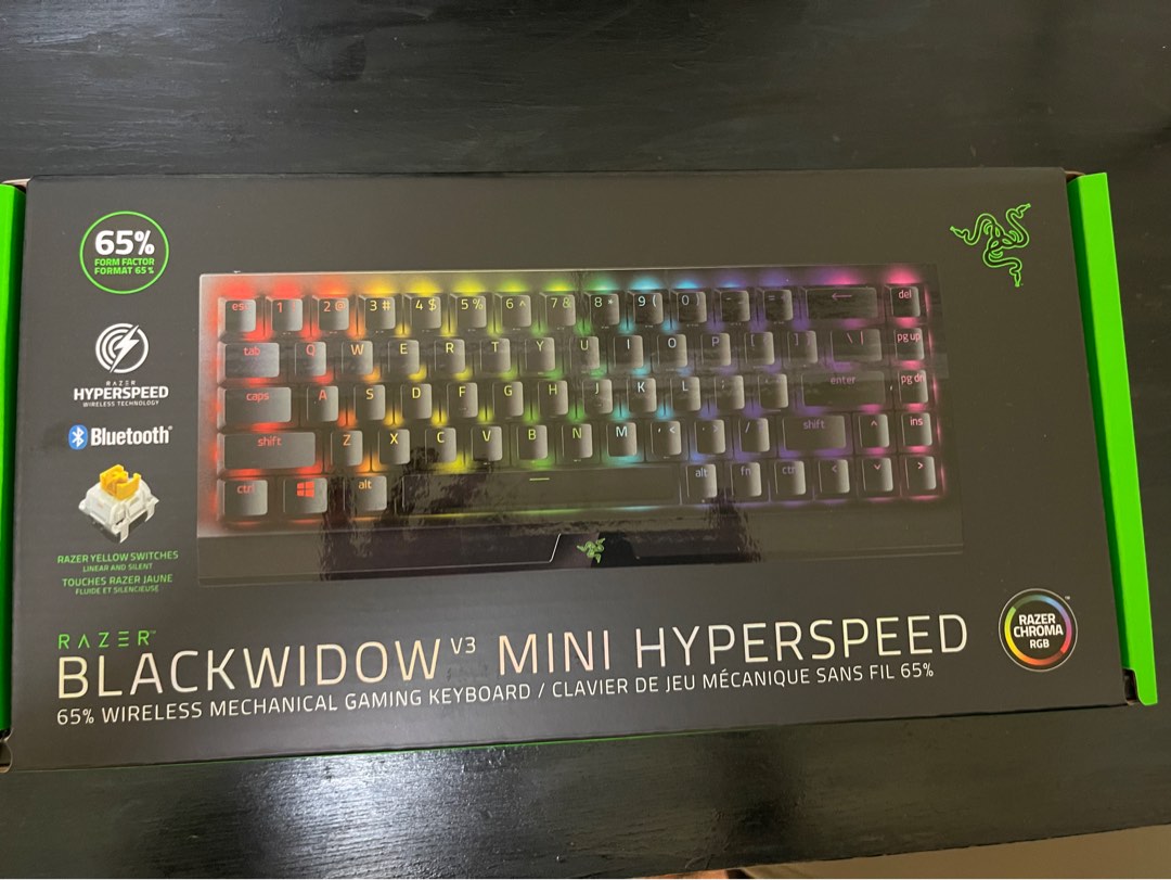 Blackwidow v3 mini hyperspeed (yellow switches), Computers & Tech ...