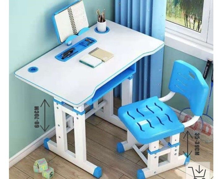 Blue Kids Study Table, Furniture & Home Living, Furniture, Tables ...