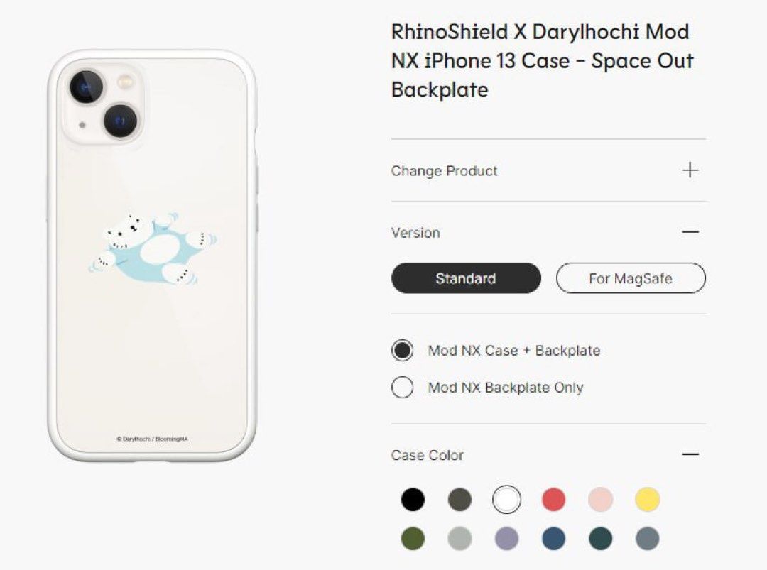 BRAND NEW Rhinoshield IPhone 13 Mod NX Case White -Space Out Backplate ...